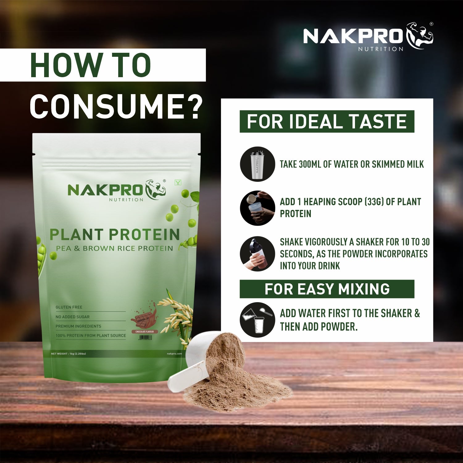 NAKPRO PLANT PROTEIN POWDER – NAKPRO NUTRITION